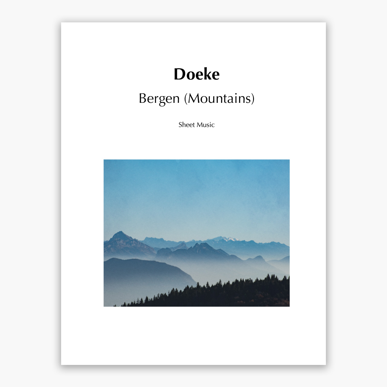 Doeke – Bergen (Mountains) (Digital Sheet Music) - Jorn Swart
