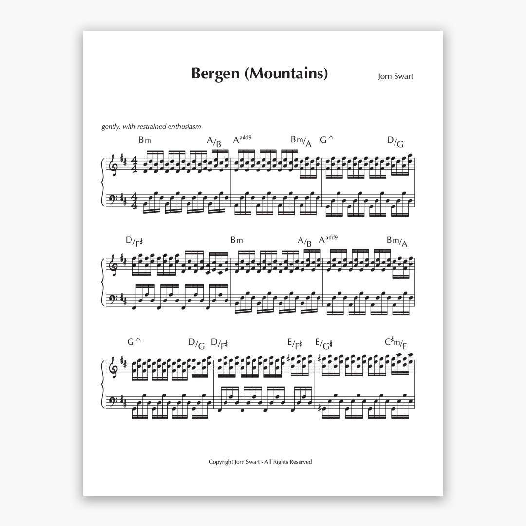 Doeke – Bergen (Mountains) (Digital Sheet Music) - Jorn Swart