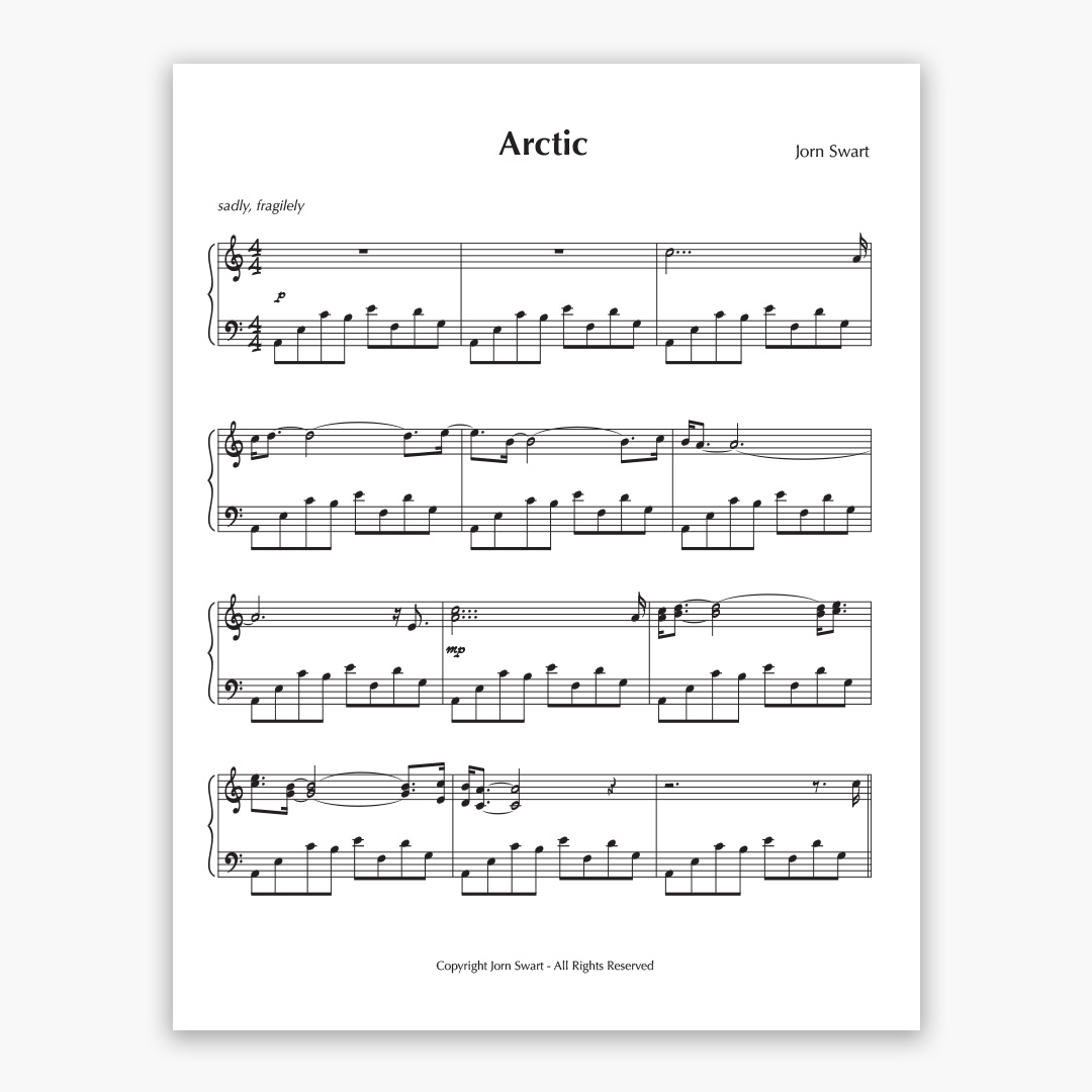 Doeke – Arctic (Digital Sheet Music) - Jorn Swart